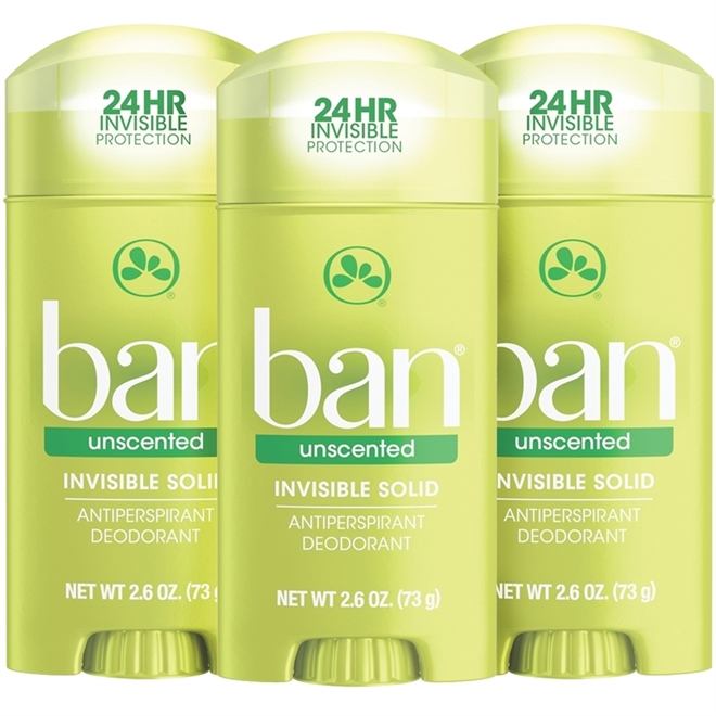Ban Desodorante Stick UNSCENTED - 73G - 3 Unidades