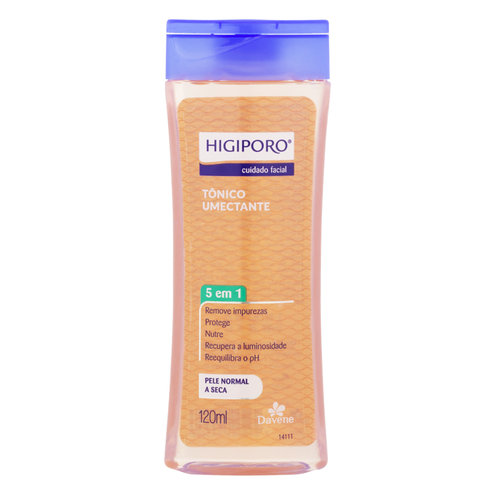 Davene Higiporo Tônico Umectante 5 em 1 120ml - Pele Normal a Seca