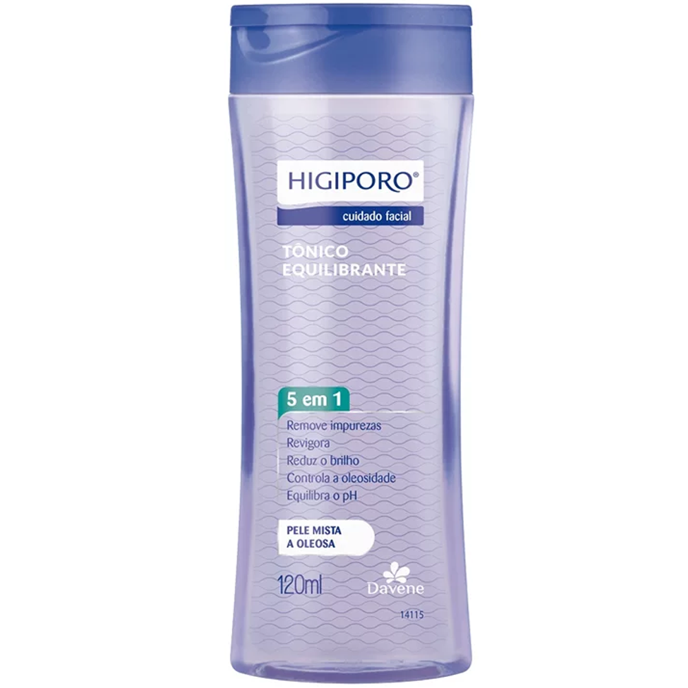 Davene Higiporo Tônico Equilibrante 5 em 1 120ml - Pele Mista a Oleosa
