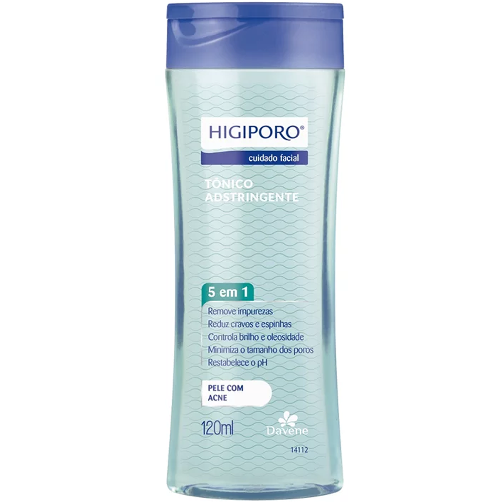 Davene Higiporo Tônico Adstringente 5 em 1 120ml - Pele com Acne