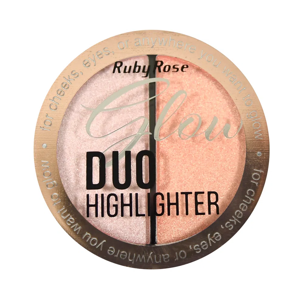 Ruby Rose Glow Duo Highlighter 10g - 03 Golden Rose