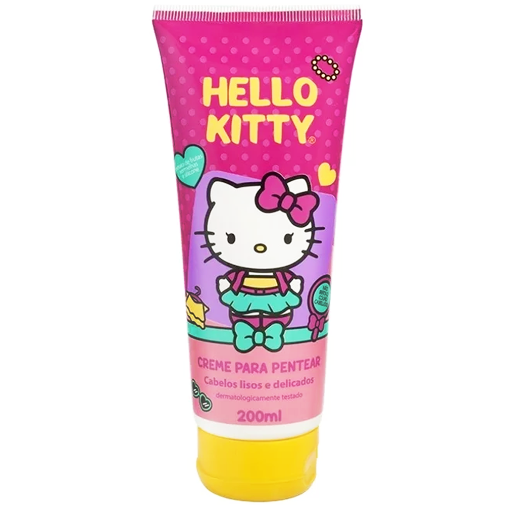 Hello Kitty Creme para Pentear 200ml - Cabelos Lisos e Delicados