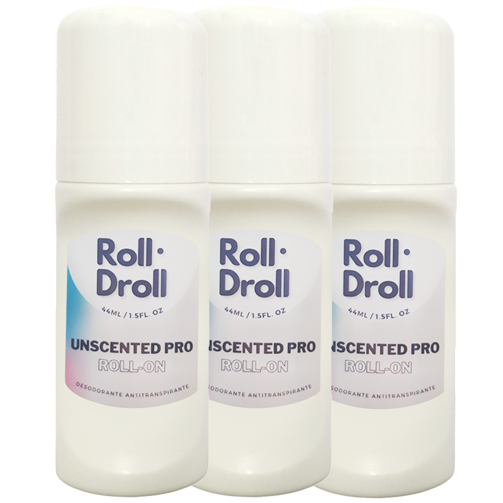 Roll Droll Kit Desodorante Roll-On Unscented Pro 44ml - 12 Unidades