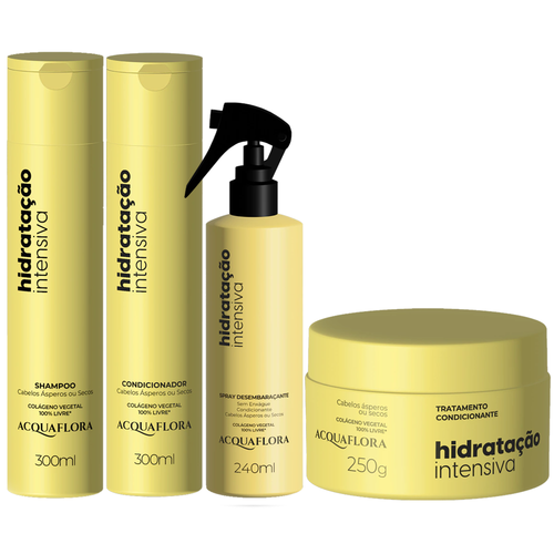 Acquaflora Kit Hidratação Intensiva Completo Spray Desembaraçante Sem ...