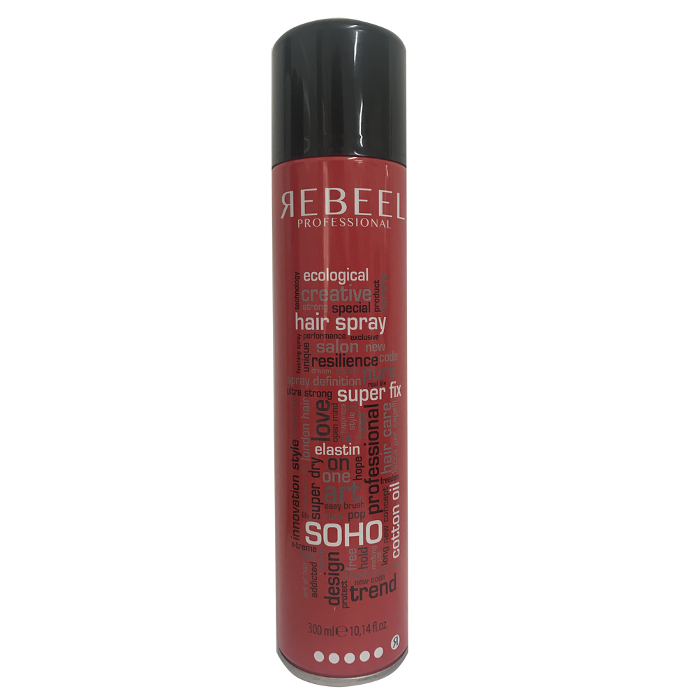 Rebeel Hair Spray 300ml - Super Fix Ecológico Sem Gás