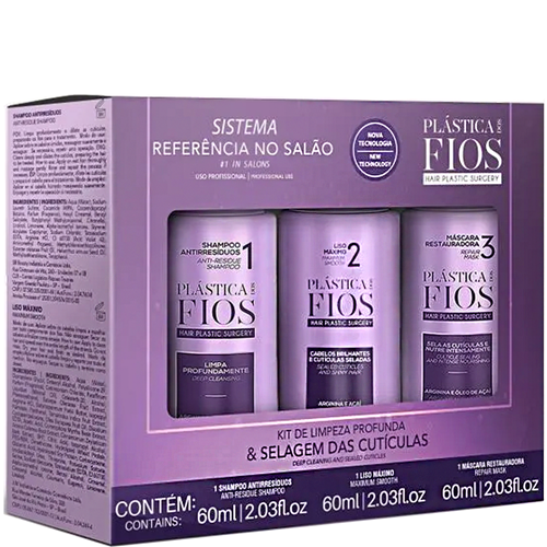 Plástica dos Fios Kit Selagem 3x60ml